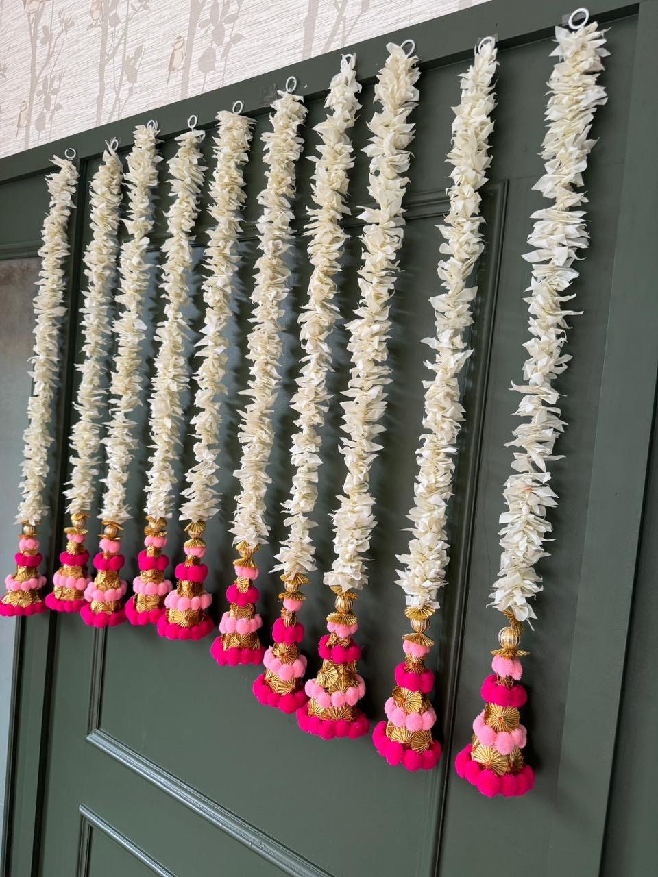 Festive Diwali Stairway Side Hanging – Dual Color Pink– Ships From USA ...