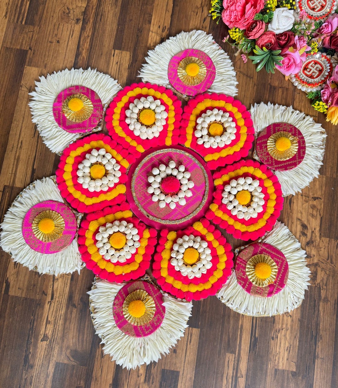 Festive Diwali Rangoli Decor Reusable No-mess Floor Decoration for ...