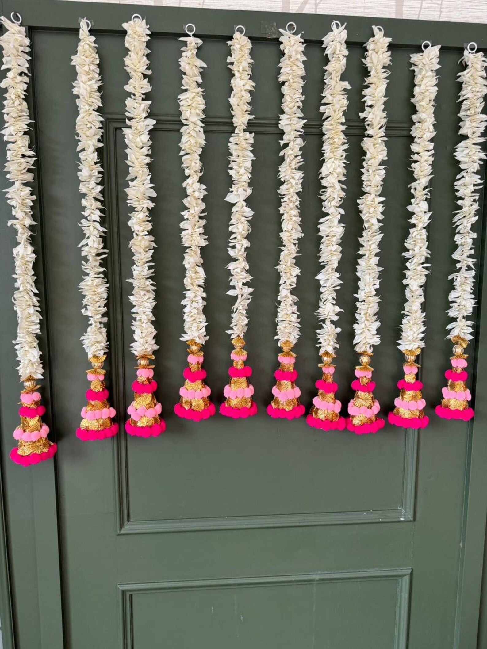 Festive Diwali Stairway Side Hanging – Dual Color Pink– Ships From USA ...