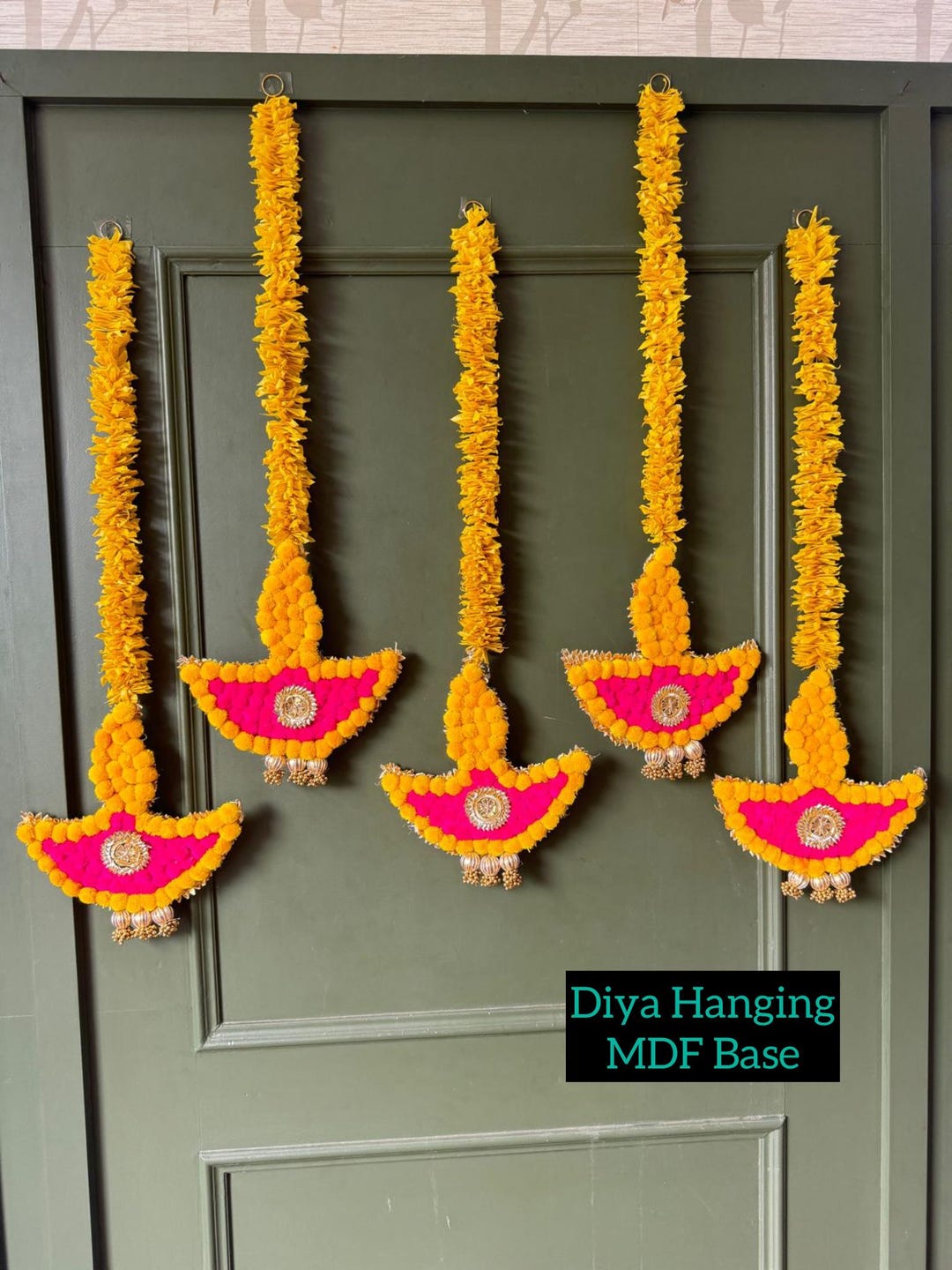 Diya Wall Hanging Pack of 5 - Premium Festive Decor (ships From USA) - Etsy