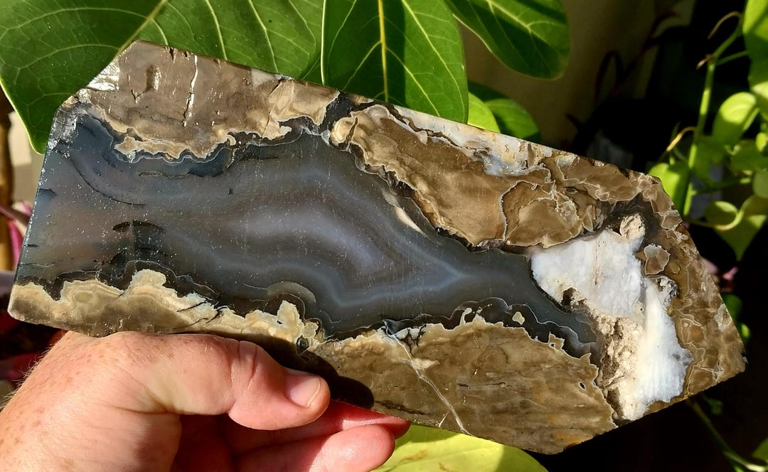 HIGHLY UV Reactive XXL Volcano Agate Slab Freeform Agate Slab. Volcano ...