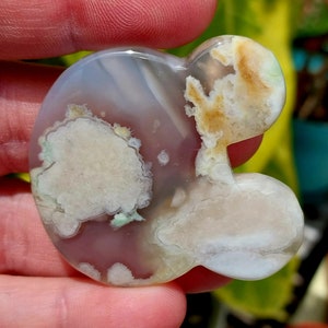 Cute Banded Agate Mickey Head. Agate Mickey. Mickey Crystal. Mickey ...