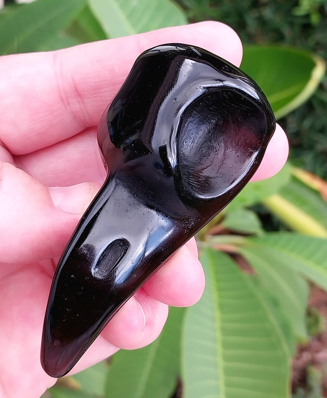 Ice Obsidian Crow Skull Carving Crow Crystal. Gothic Crystal. Obsidian ...