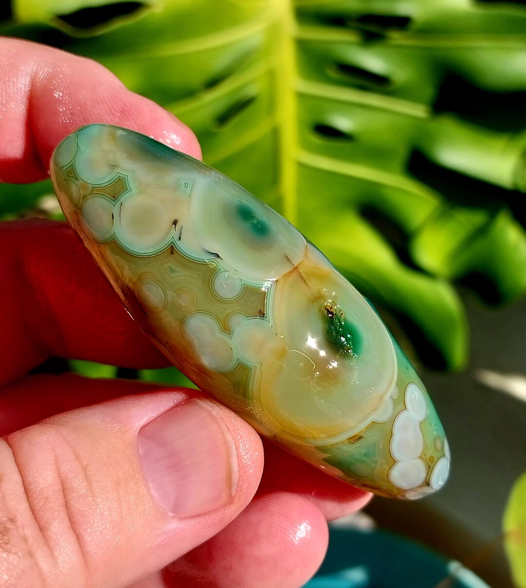 Lovely Gobi Eye Agate Palmstone Gobi Eye Agate Stone. Colorful Gobi Eye ...