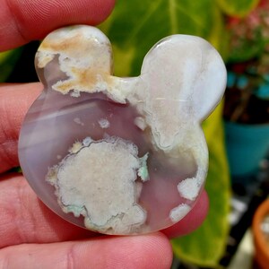 Cute Banded Agate Mickey Head. Agate Mickey. Mickey Crystal. Mickey ...