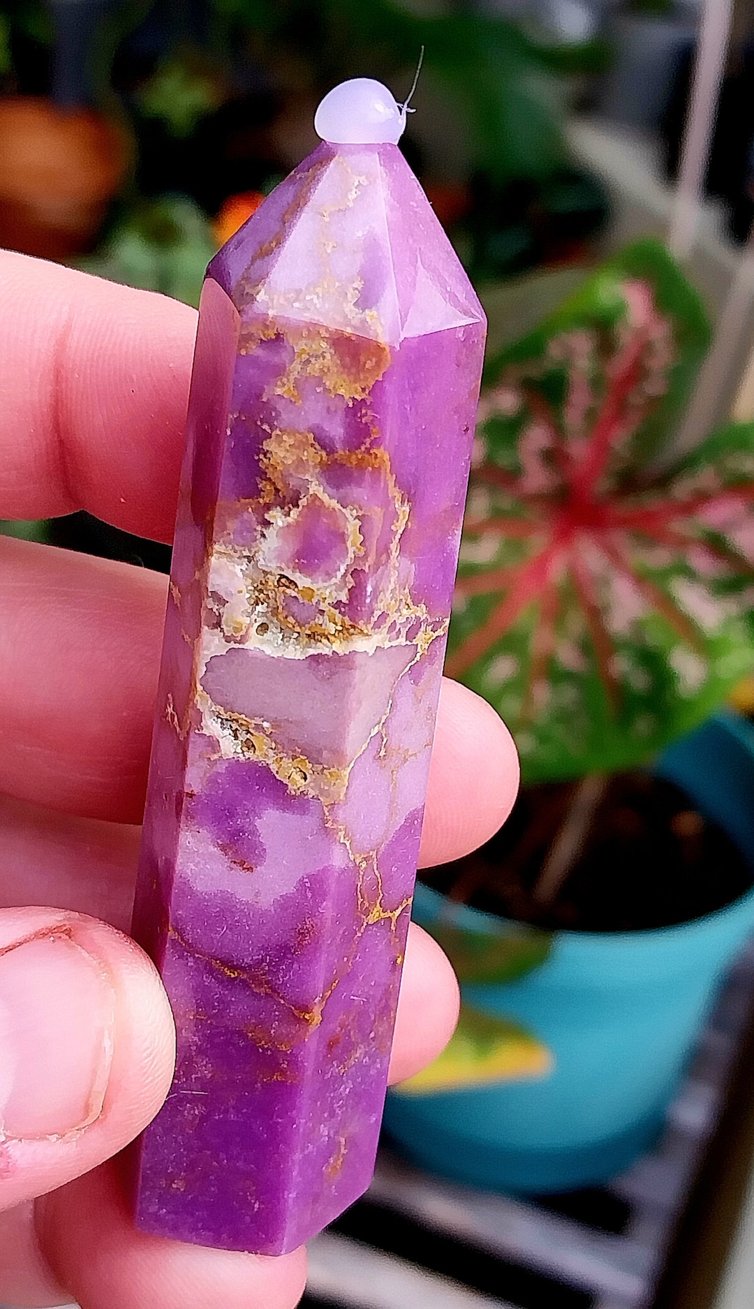Pretty Purple Phosphosiderite Tower Purple Phosphosiderite. Piedra Voga Tower. Crystal Tower ...