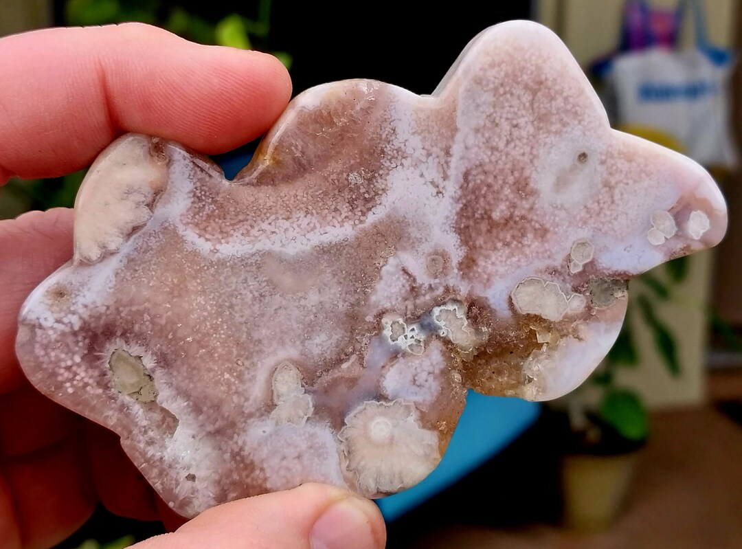 Pink Amythest Flower Agate Cloud Slab Pink Flower Agate. Flower Agate ...