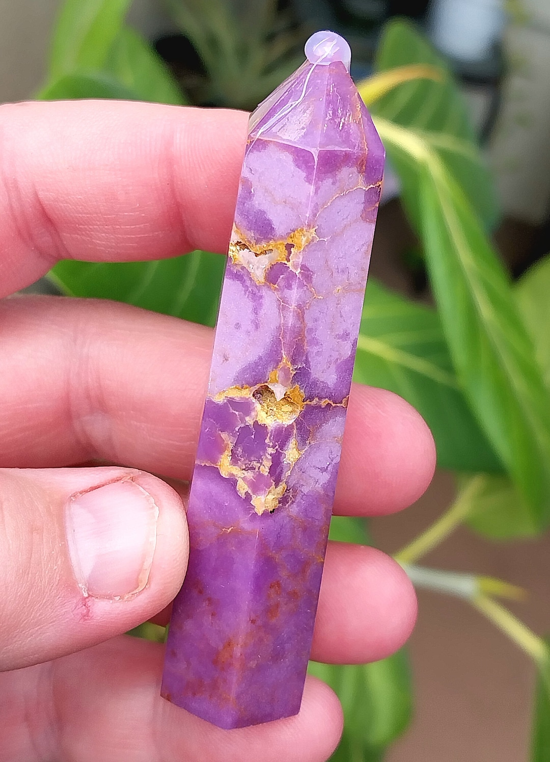 Pretty Purple Phosphosiderite Tower Purple Phosphosiderite. Piedra Voga Tower. Crystal Tower ...