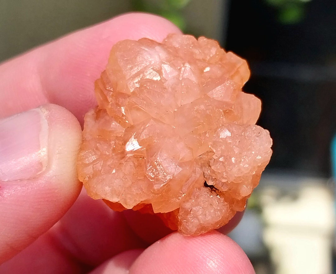 Druzy UV Reactive Pink Rose Skeletal Calcite Flower From Madagascar ...