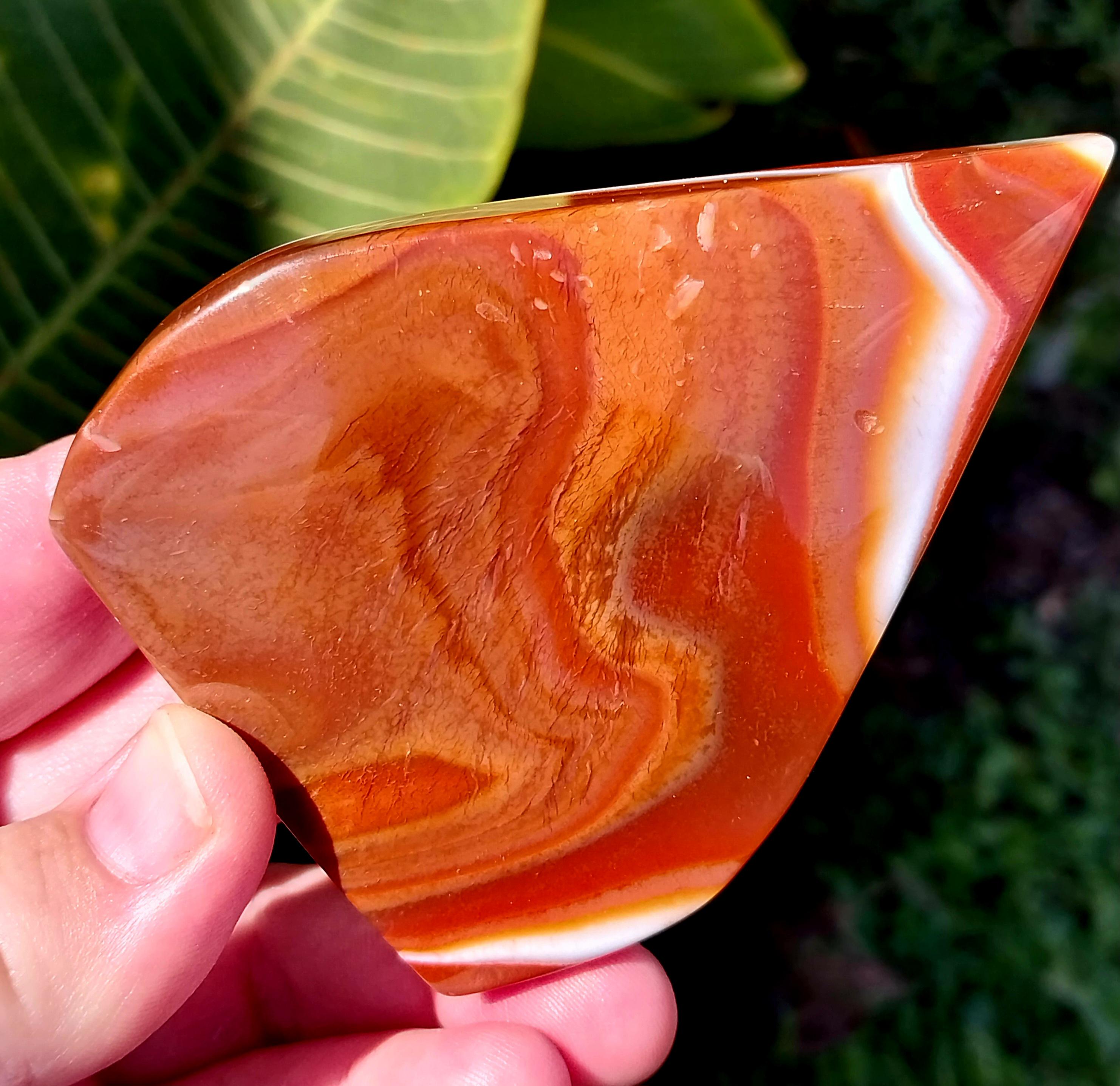 Lovely Banded Red Carnelian Freeform. Carnelian Agate. Carnelian ...