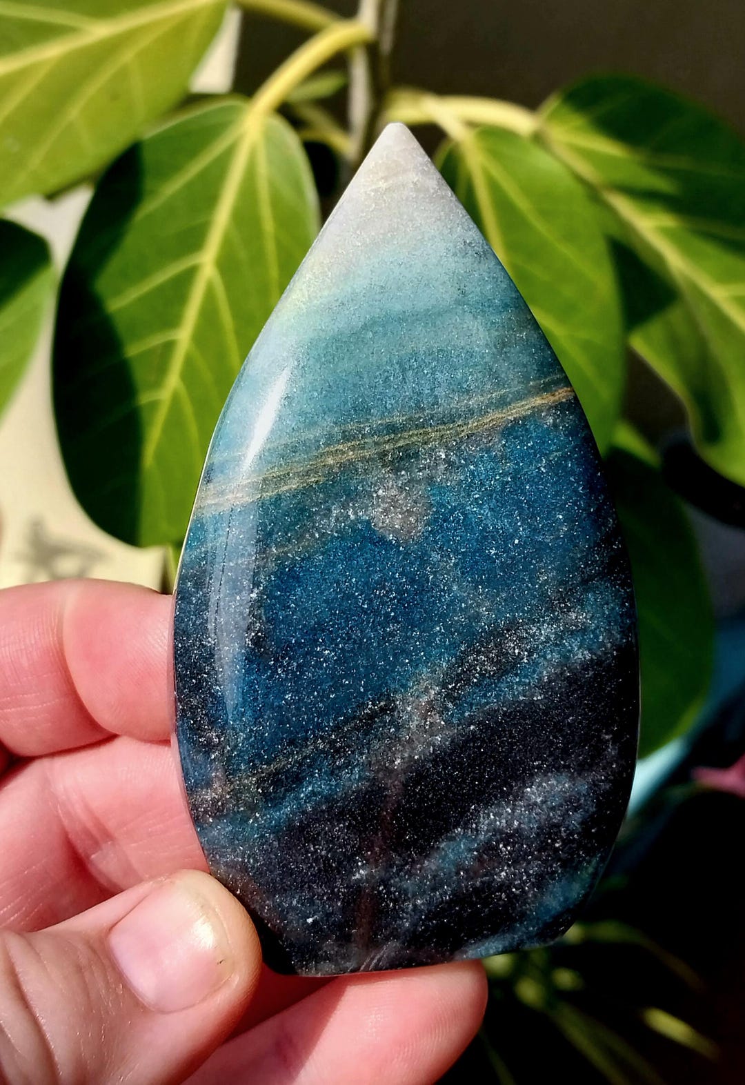 Amazing Blue Trolleite Teardrop Freeform! Trolleite Freeform. Blue ...