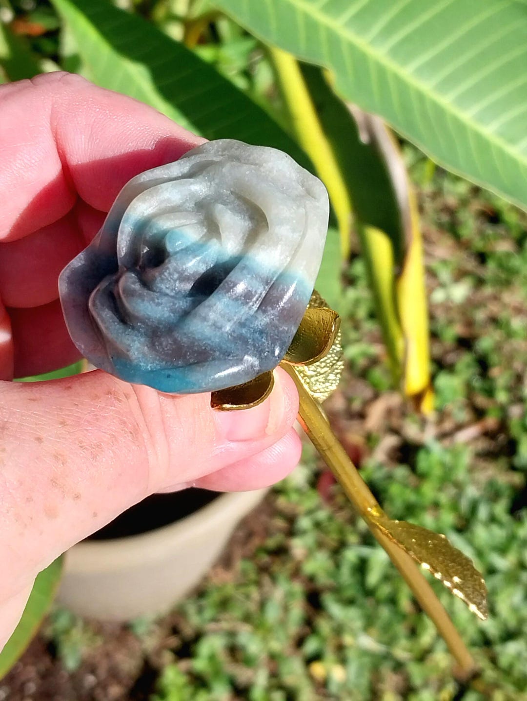 Romantic Long Stem Trolleite Gold Rose! Trolleite Rose. Blue Trolleite ...
