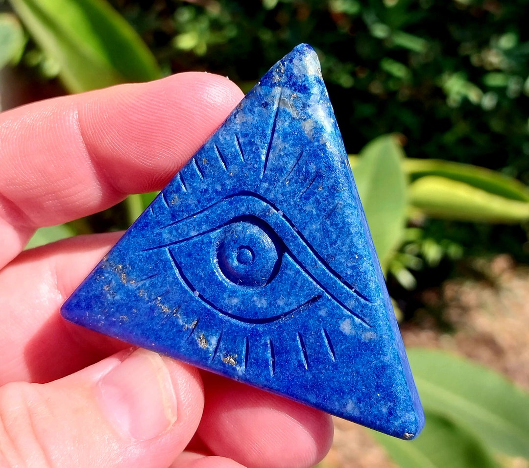 Beautiful Lapis Lazuli With Pyrite Eye. Lapis Evil Eye. Blue Lapis ...