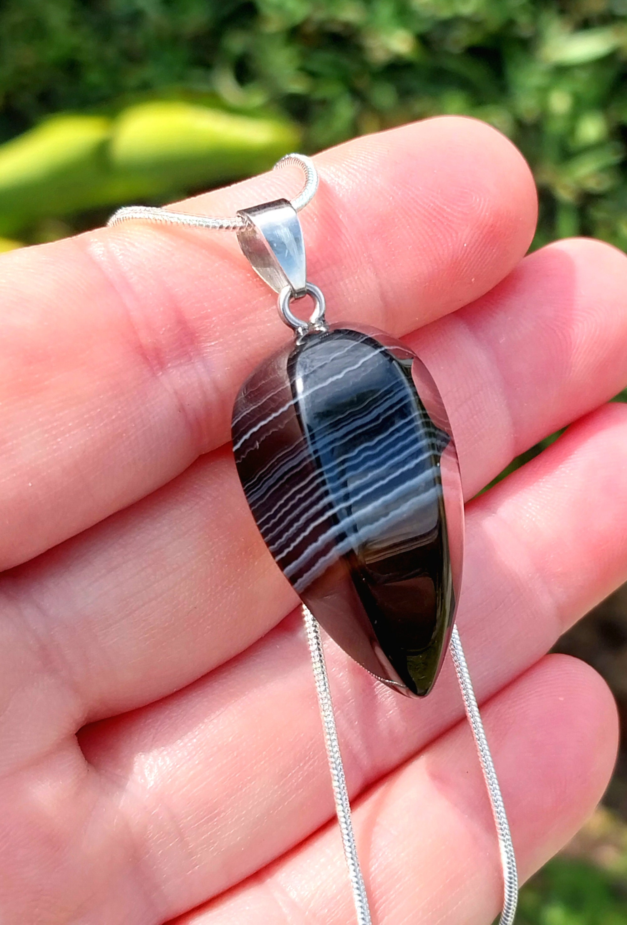 Black Onyx Pendulum Pendant and S925 Necklace. Black Onyx. Black Onyx ...