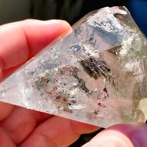 Large Top Quality Lodolite Garden Quartz Diamond Freeform With Stand ...