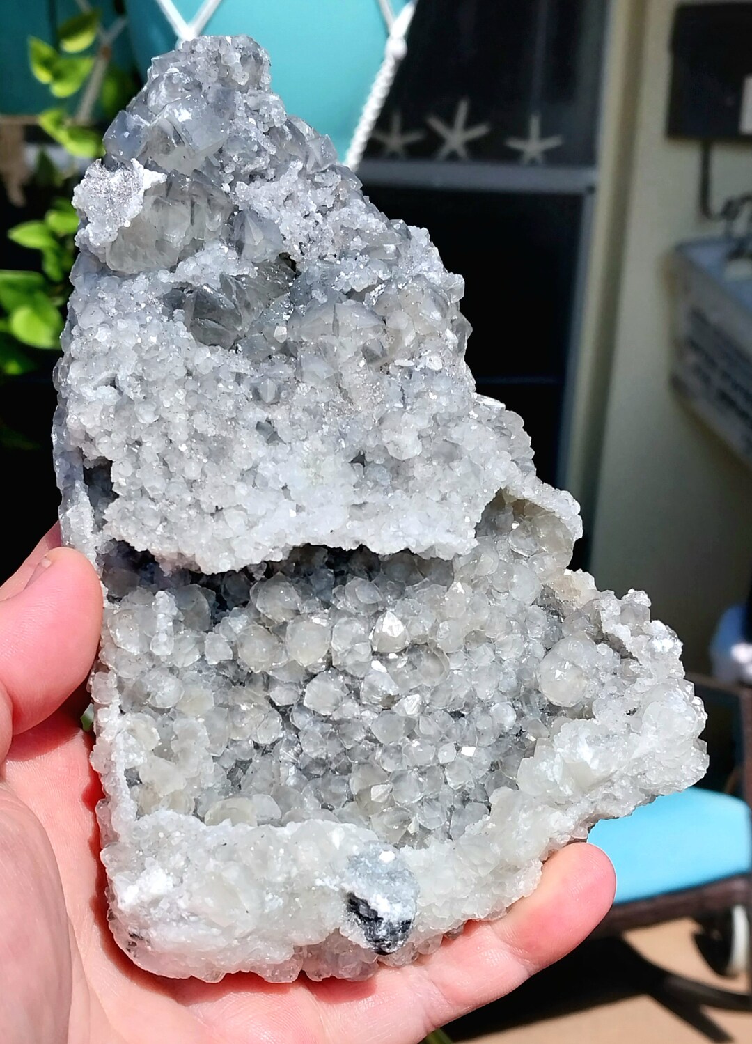 UV Reactive Druzy Diamond Phantom Calcite Specimen. Inner Mongolia ...
