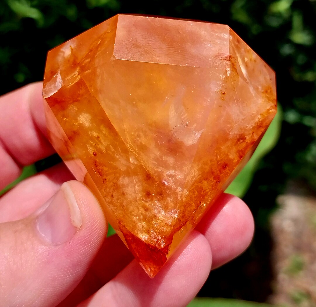 HOT Rainbow Fire Quartz Diamond! Fire Quartz. Red Hematoid Quartz ...