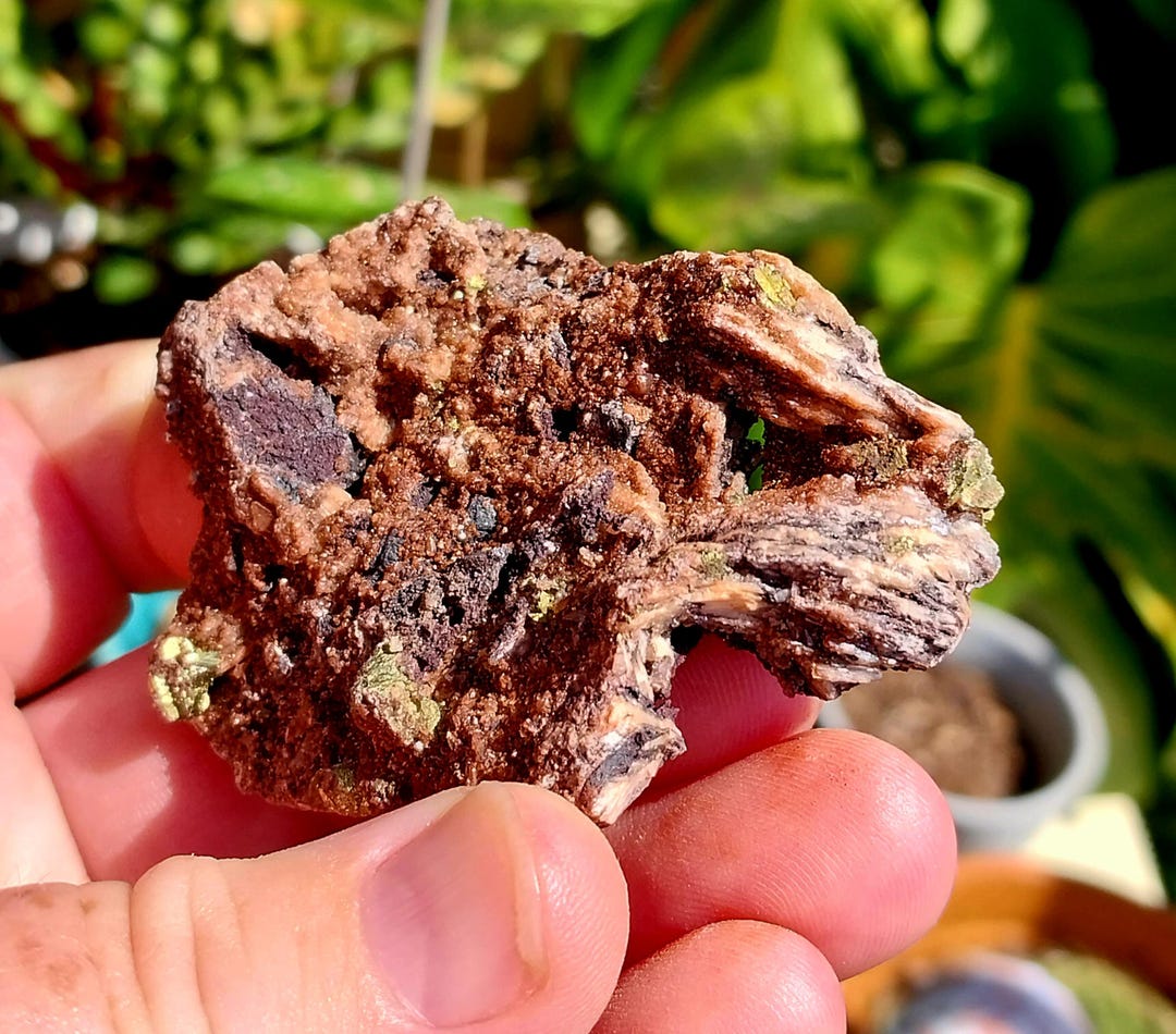 RARE Chalcopyrite on Pink Barite With Sugar Quartz on Matrix. Pink ...