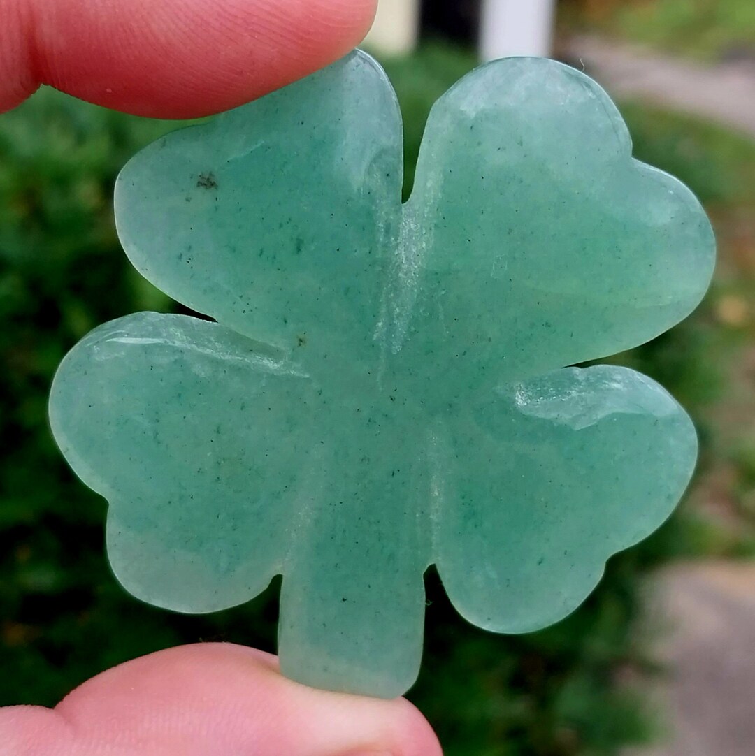 green-adventurine-four-leaf-clover-clover-crystal-crystal-etsy