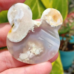 Cute Banded Agate Mickey Head. Agate Mickey. Mickey Crystal. Mickey ...