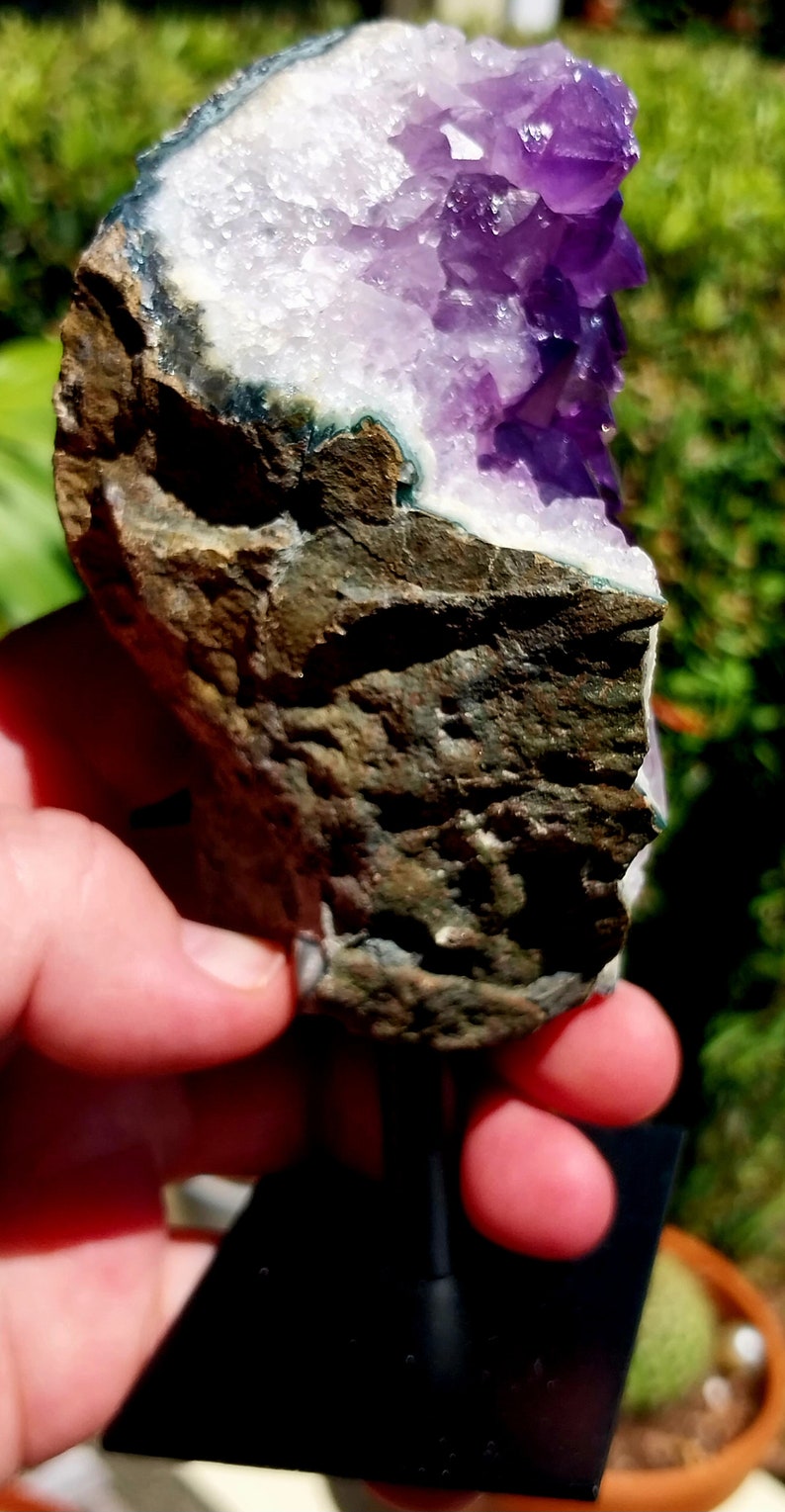 Amazing Purple Amythest Geode on Stand. Amythest Geode. Crystal Geode ...