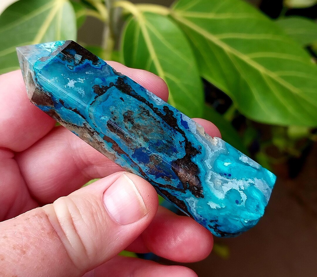 Colorful Real Turquoise Tower. Turquoise Tower. Crystal Tower ...