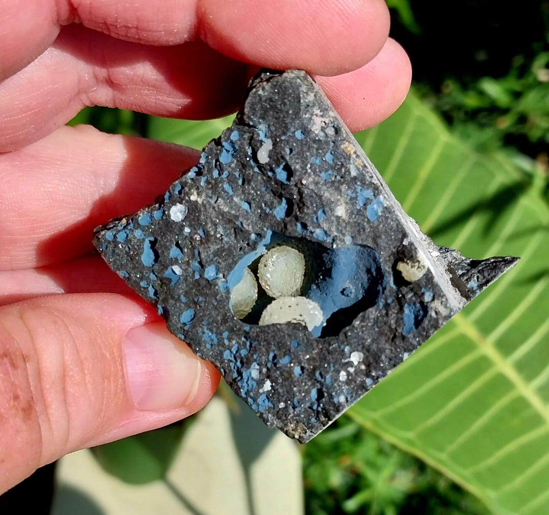 Rare Botroiydal Globular White Calcite in Basalt Matrix! Rare Minerals ...