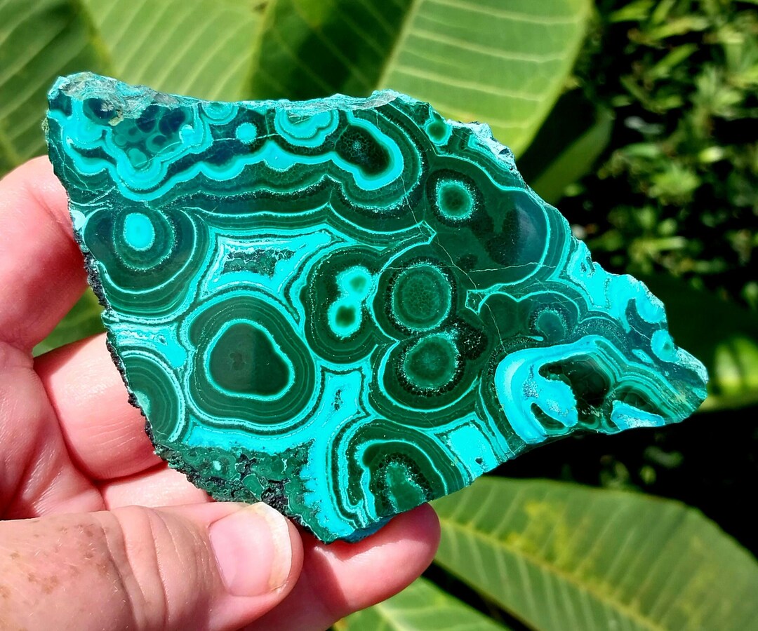 UNIQUE High Quality Chrysocolla and Malachite Polished Slab Specimen. Malachite Chrysocolla ...