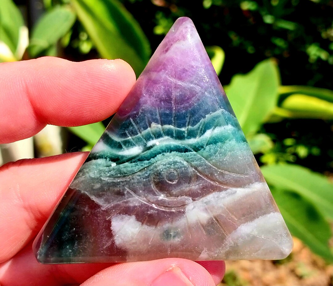 Unique Banded Rainbow Fluorite Eye Slab. All Seeing Eye. Fluorite ...