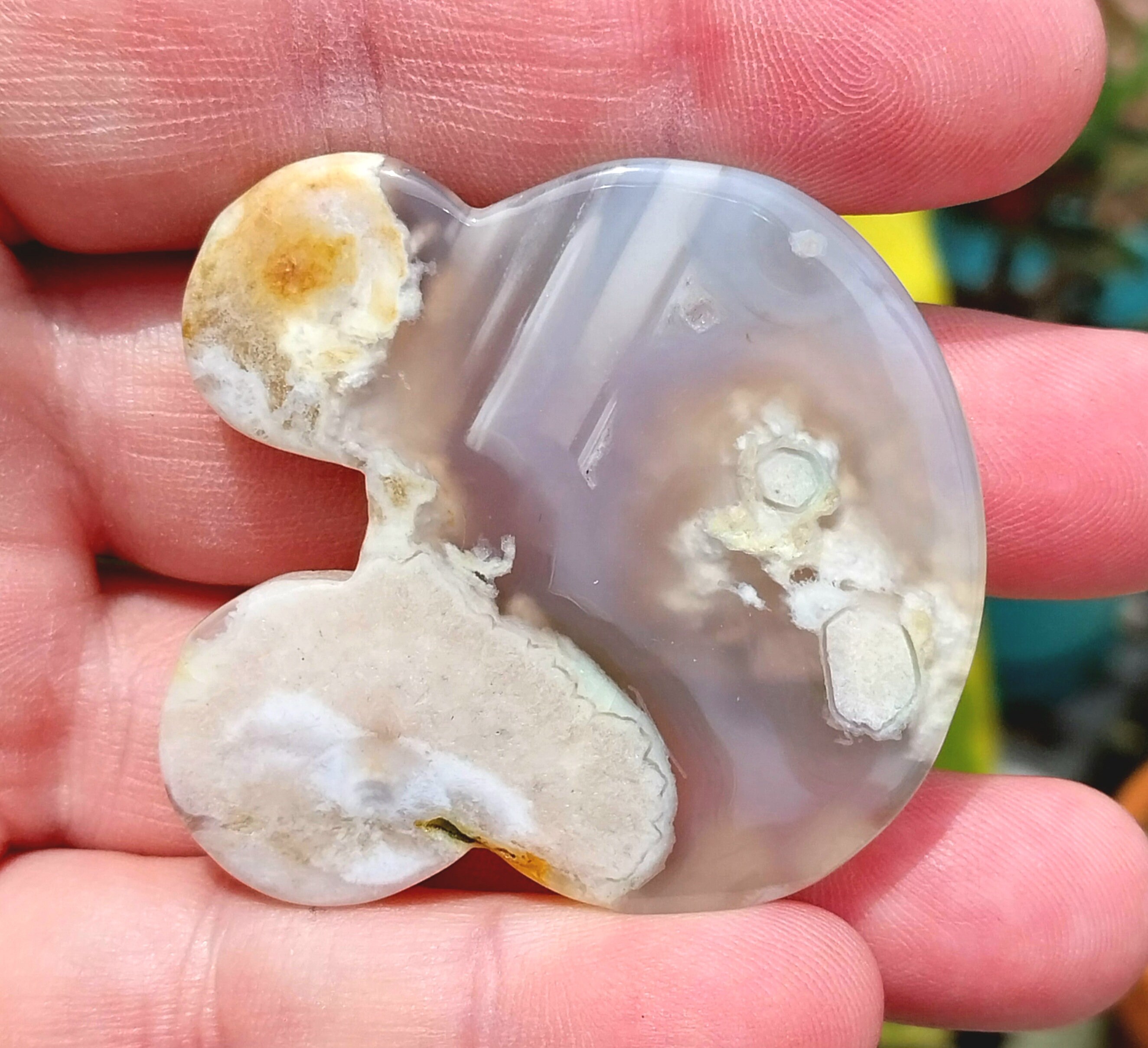 Cute Banded Agate Mickey Head. Agate Mickey. Mickey Crystal. Mickey ...