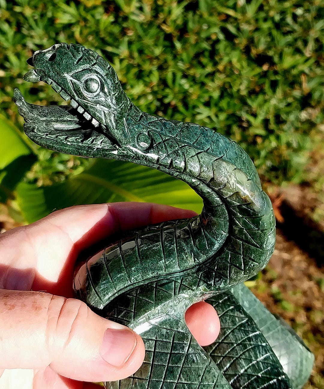 Amazing XXL Jade King Cobra Carving. Cobra Crystal. Jade Cobra. Crystal ...