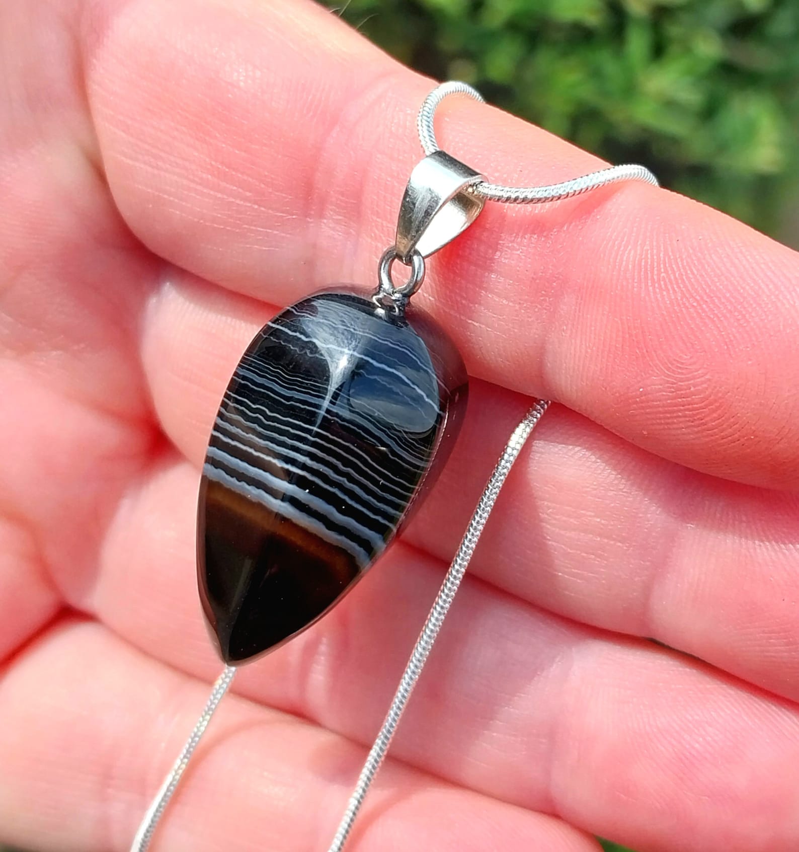 Black Onyx Pendulum Pendant and S925 Necklace. Black Onyx. Black Onyx ...