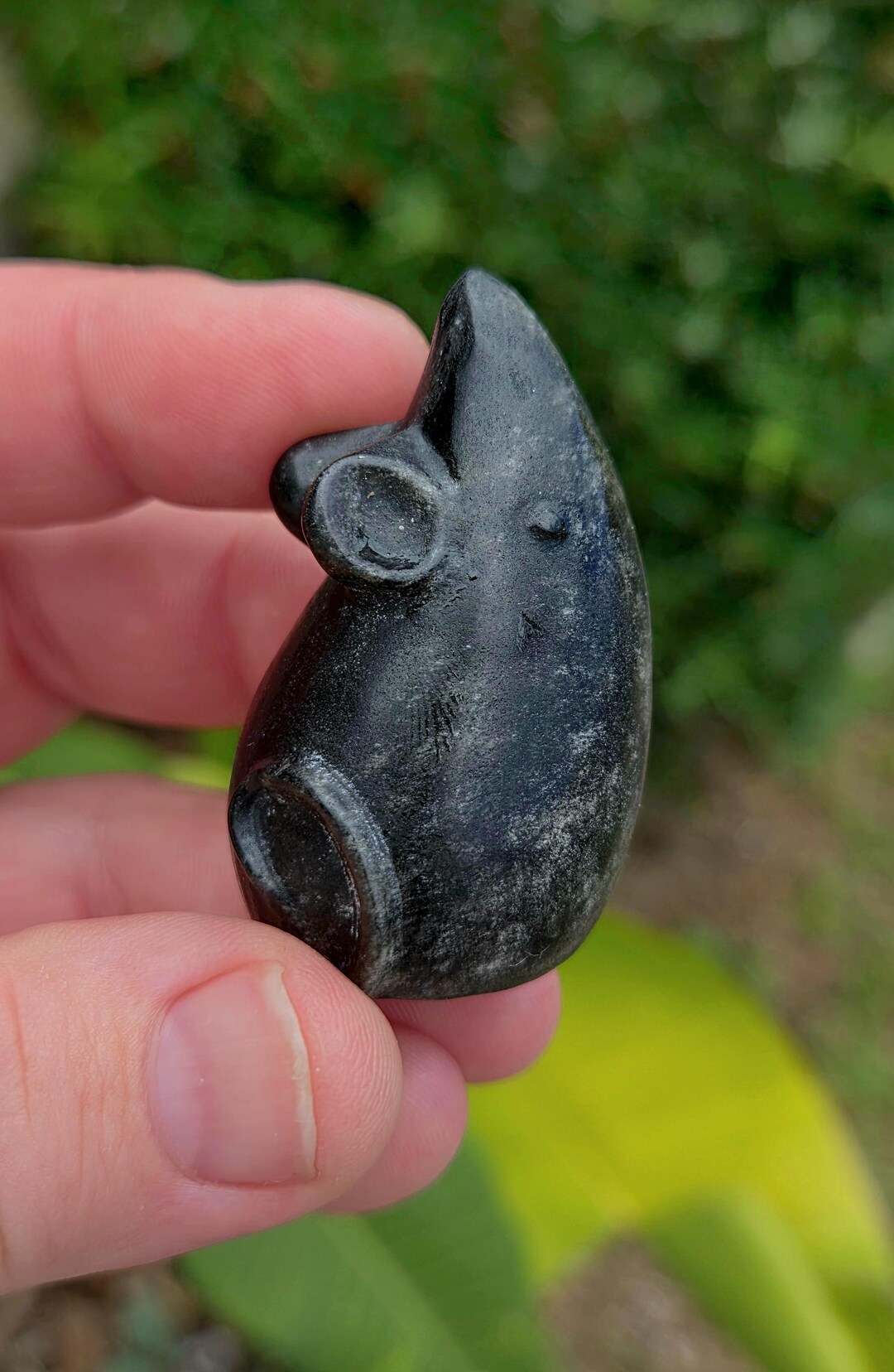 Silver Sheen Mouse Carving! Mouse Crystal. Obsidian Mice. Crystal Mouse ...