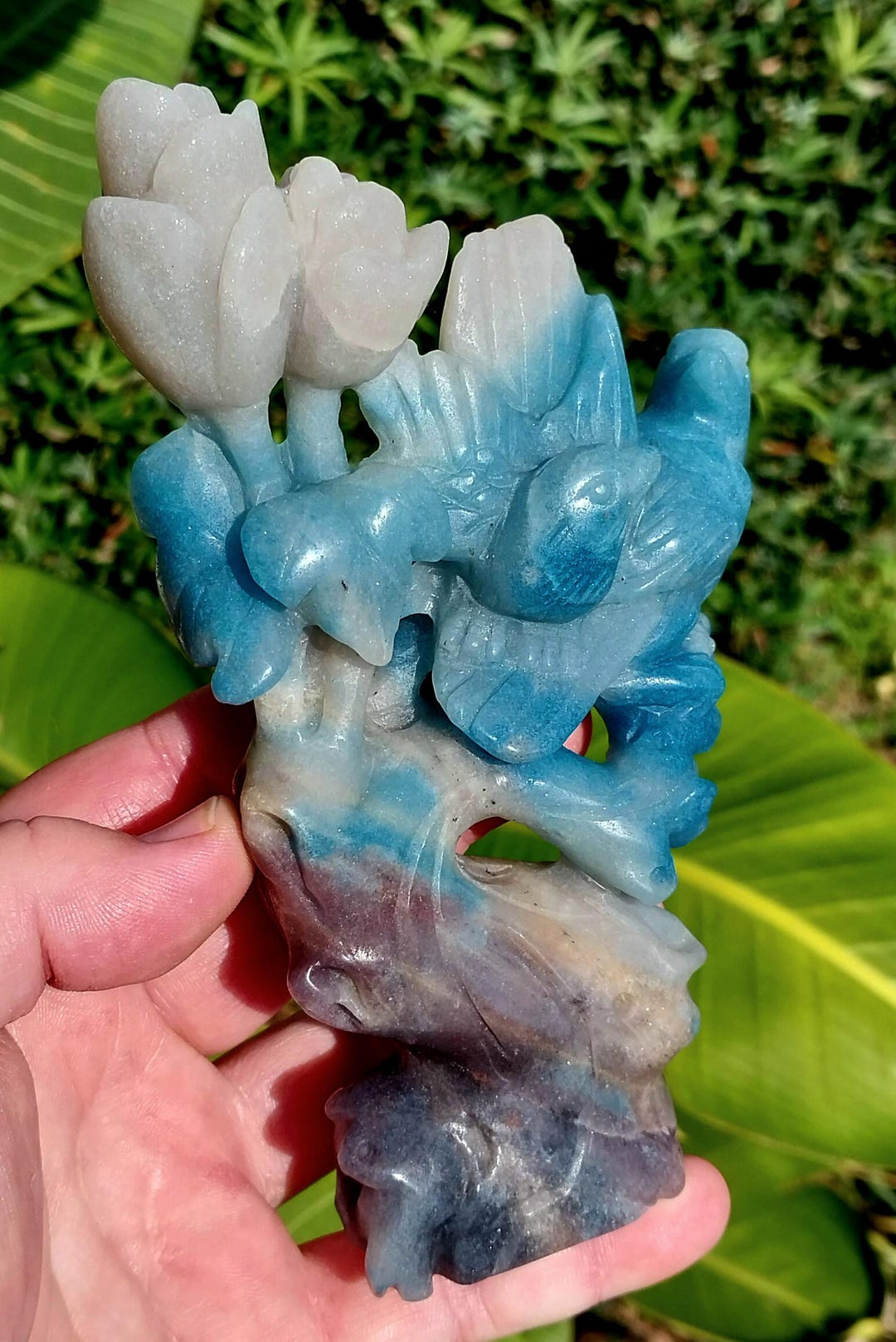 Lovely Trolleite Scenic Bird Carving! Trolleite Birds. Blue Trolleite ...