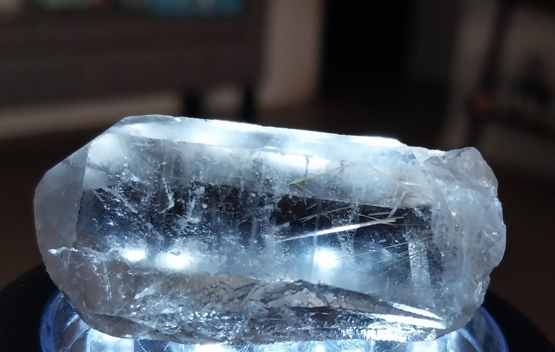 Amazing Golden Rutile Quartz Point Specimen Gold Rutile Smokey Quartz ...