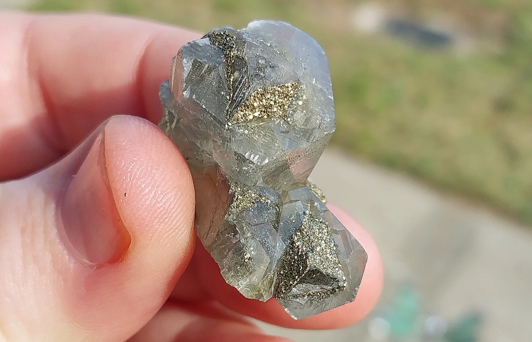 Beautiful Benz Calcite Specimen. Pyrite. Pyrite on Calcite. Benz ...