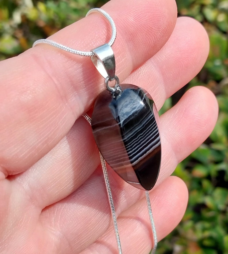 Black Onyx Pendulum Pendant and S925 Necklace. Black Onyx. Black Onyx ...
