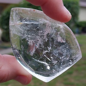 Sparkling Clear Quartz Teardrop Freeform. Clear Quartz Freeform. Clear ...