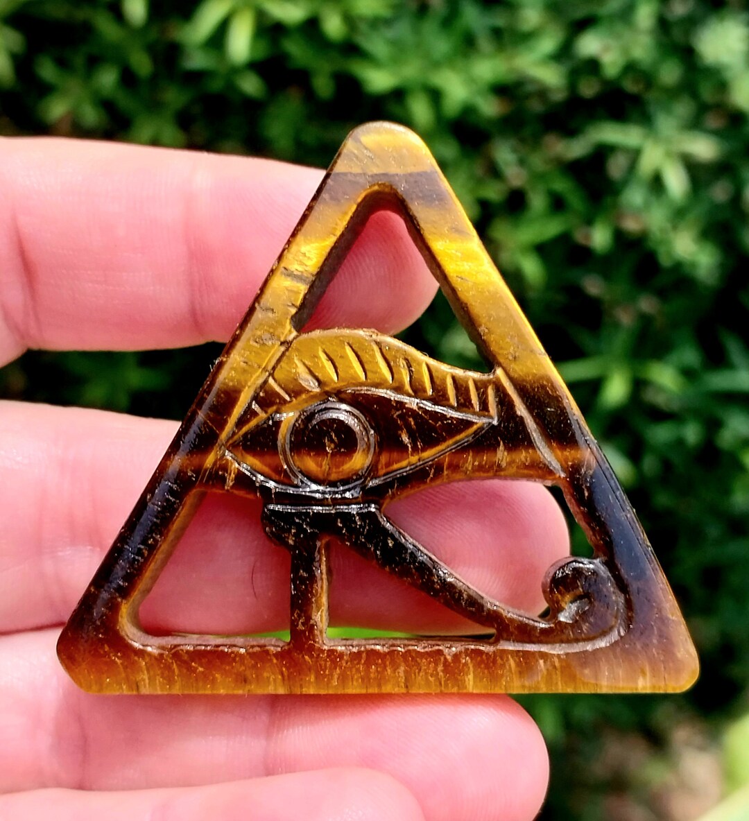 Unique Tigers Eye of Rah Slab. All Seeing Eye. Tigers Eye Carving ...