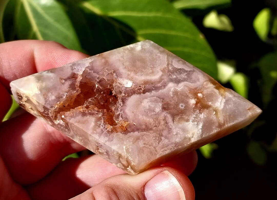 Pink Amythest Flower Agate Diamond! Pink Flower Agate. Flower Agate ...