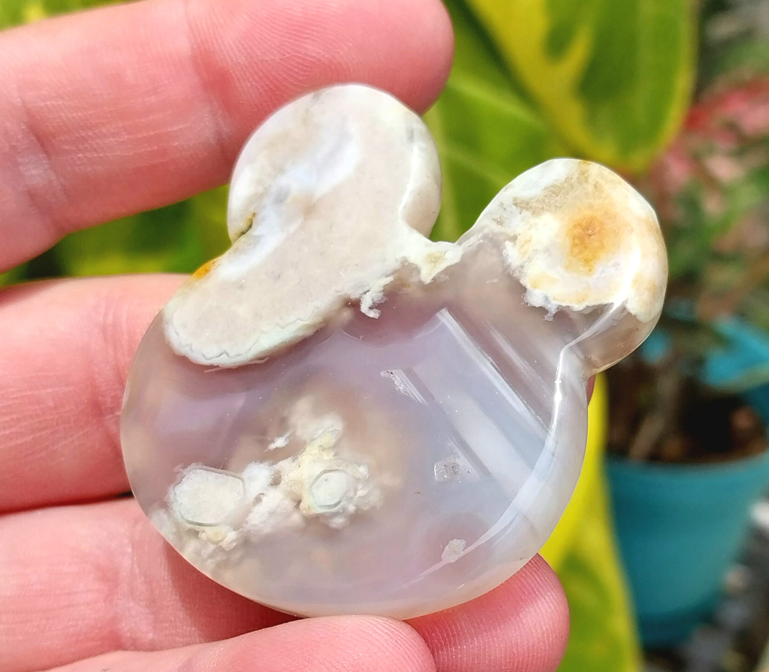 Cute Banded Agate Mickey Head. Agate Mickey. Mickey Crystal. Mickey ...