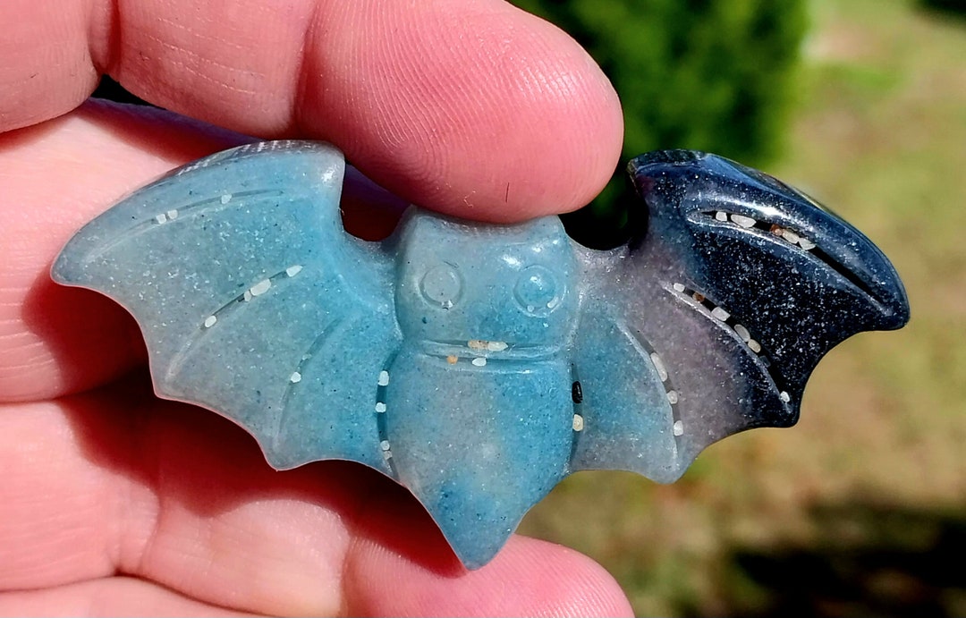 Rare Blue Trolleite Bat Carving Trolleite Bat. Blue Trolleite. Rare ...
