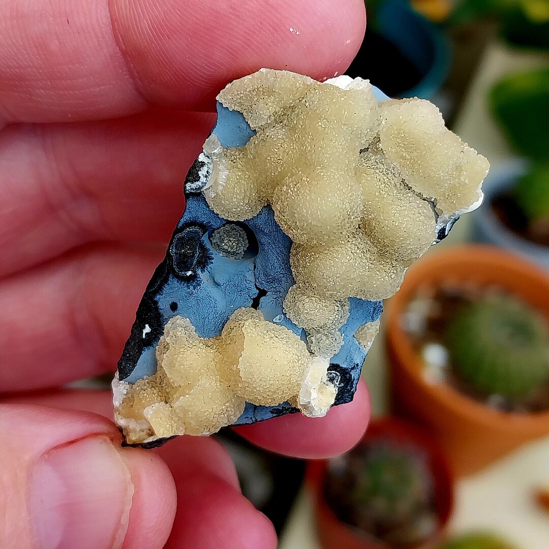 Extremely Rare UV Reactive Botroiydal Globular Calcite on Basalt Matrix ...