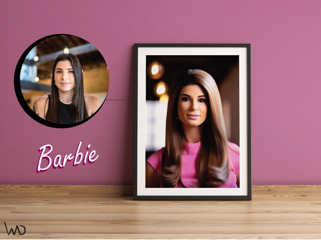 Personalised Barbie Doll Portrait Print Gift Transform Yourself Into A ...