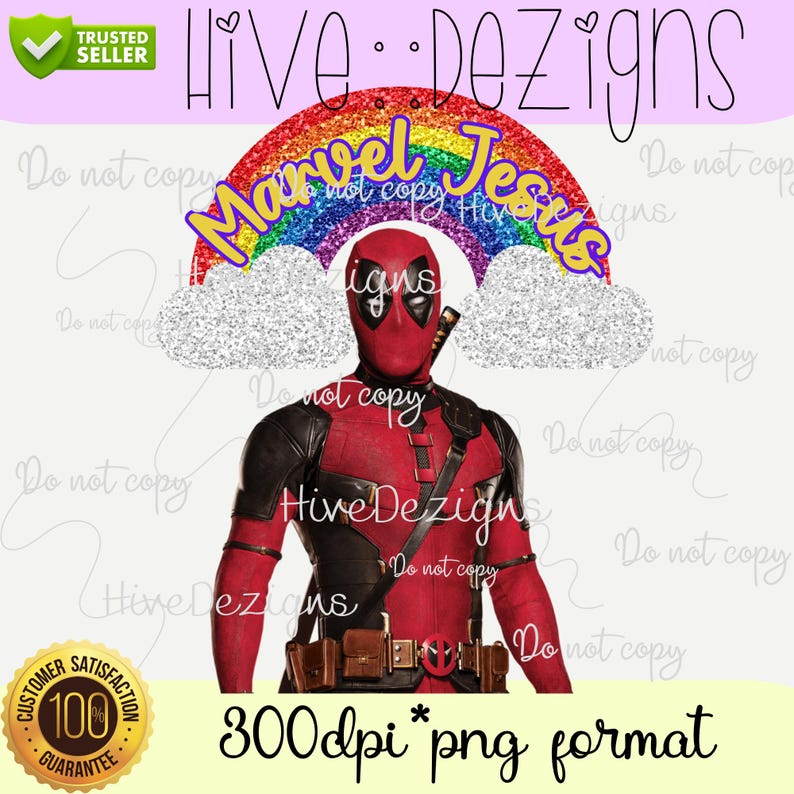 Deadpool Wolverine Marvel Jesus - Etsy