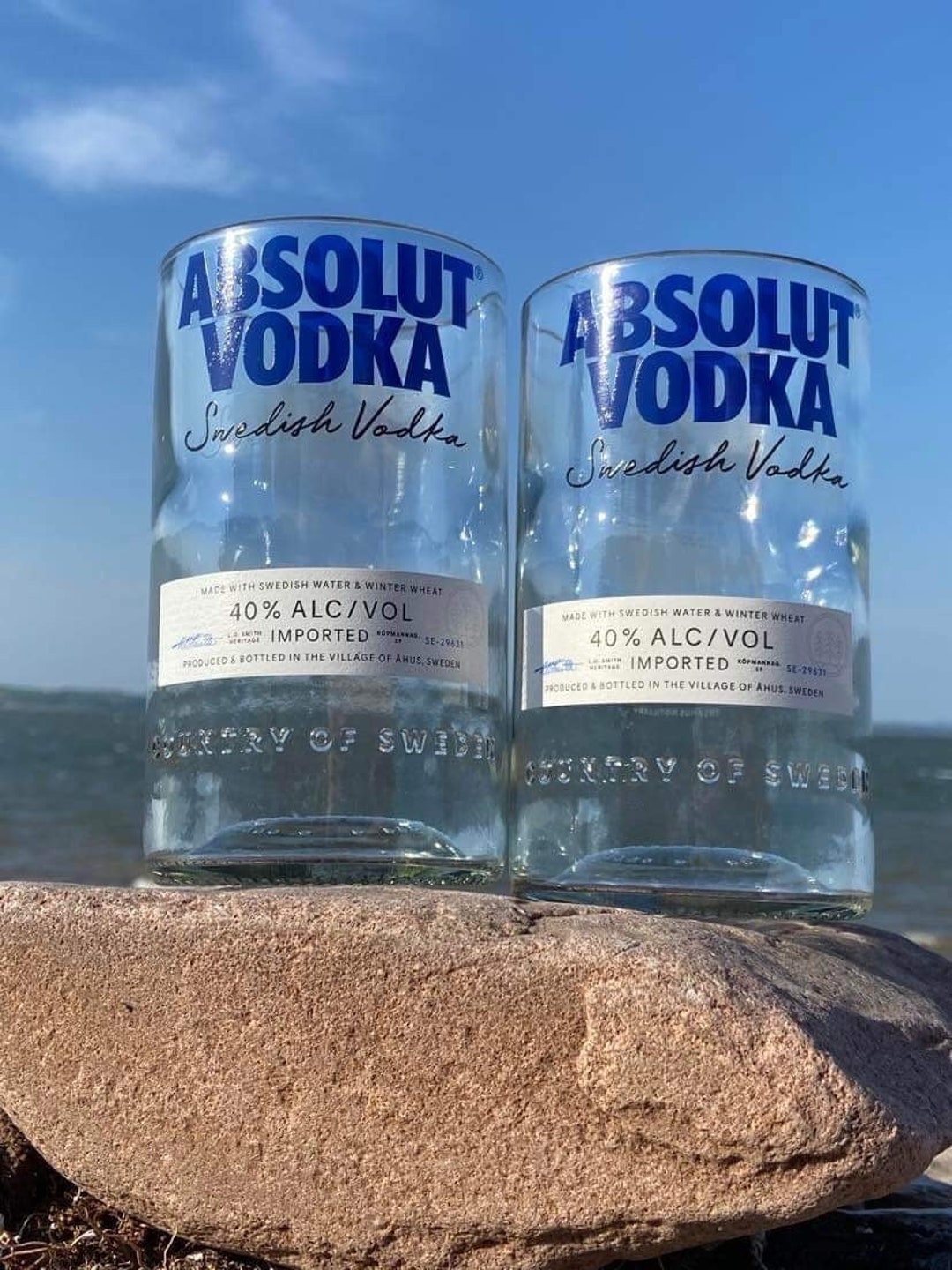 Upcycled Absolut Vodka Glass: Unique Vodka Lovers Giftvodka Giftvodka ...