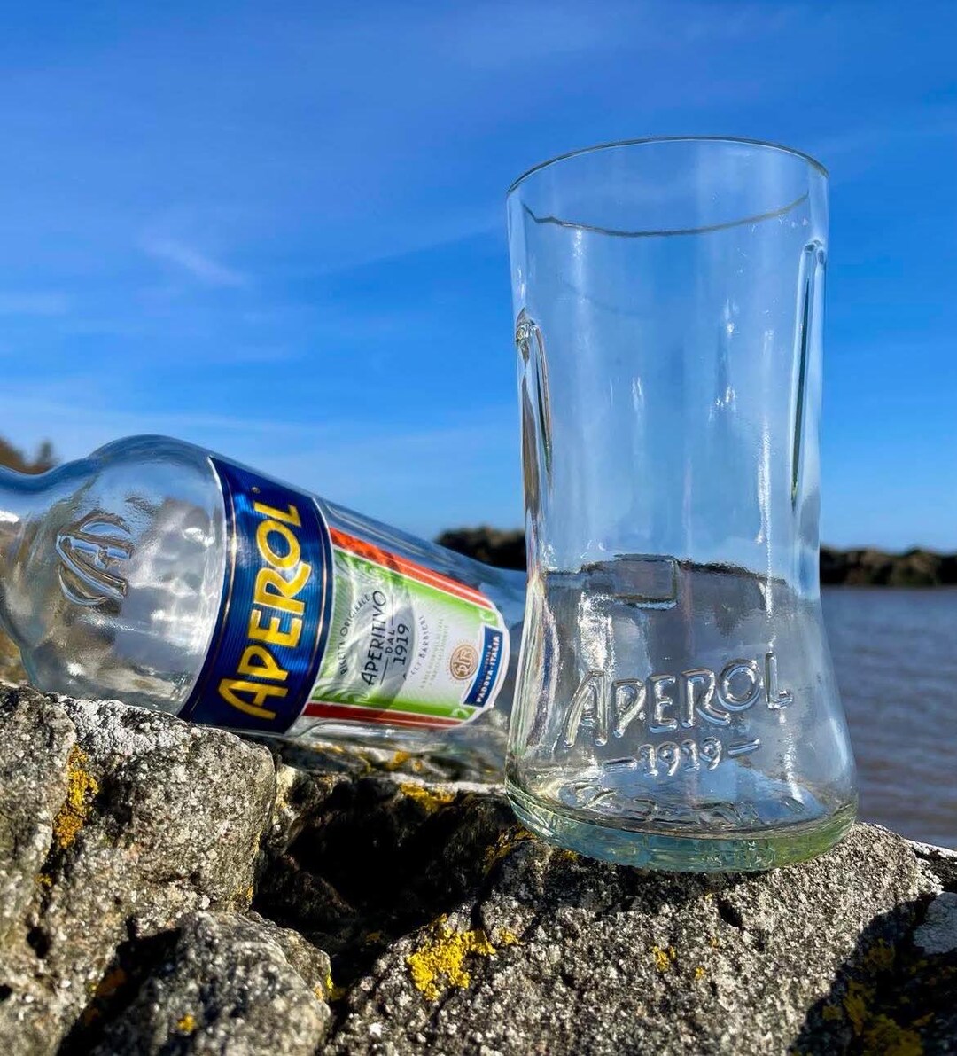 Upcycled Aperol Glass | Aperol Spritz Cocktail Glass | Eco-friendly ...