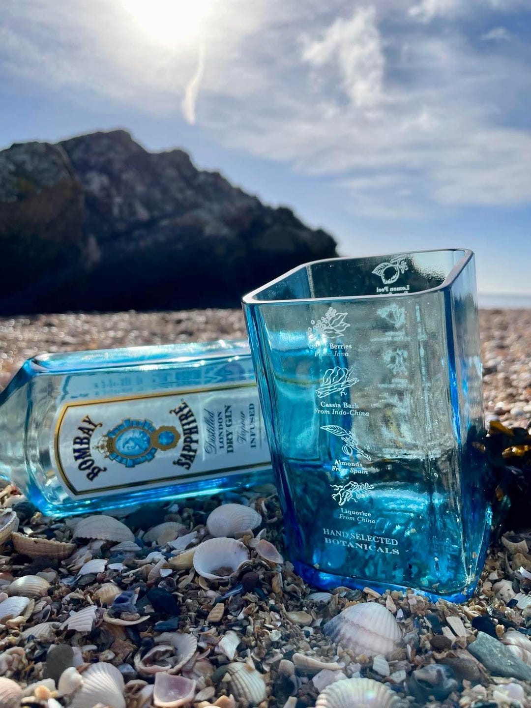 Upcycled Bombay Sapphire Glass Tumbler: Eco-friendly Gin Barware - Etsy UK