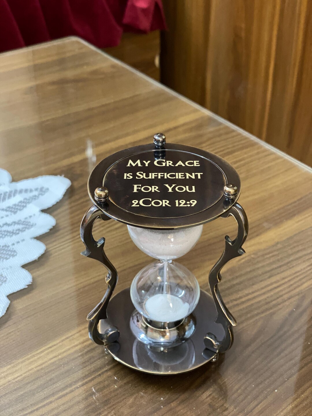 Personalized Sand Timer, Engraved Solid Brass Hour Glass Sand Timer ...