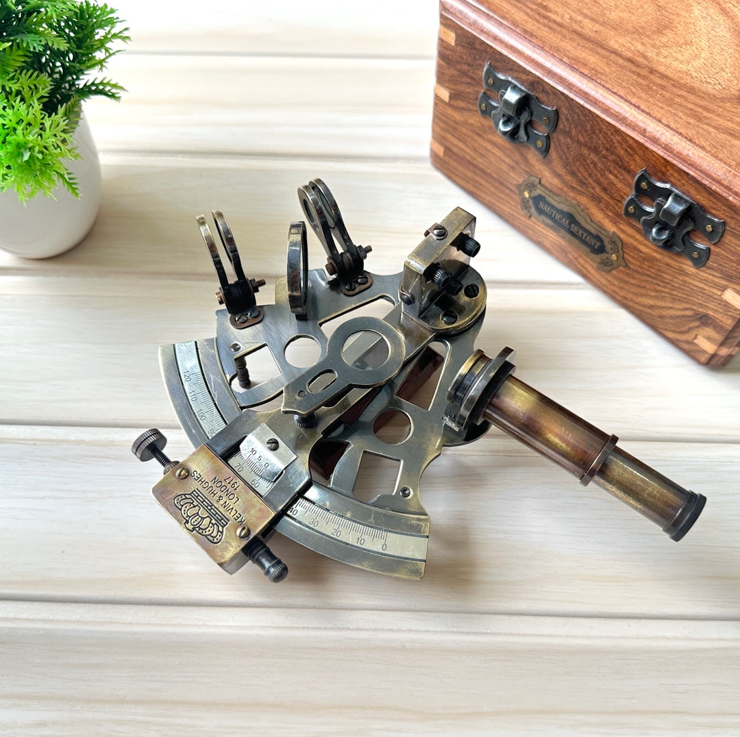 Nautical Brass Working Sextant, Antique Maritime Navigational ...